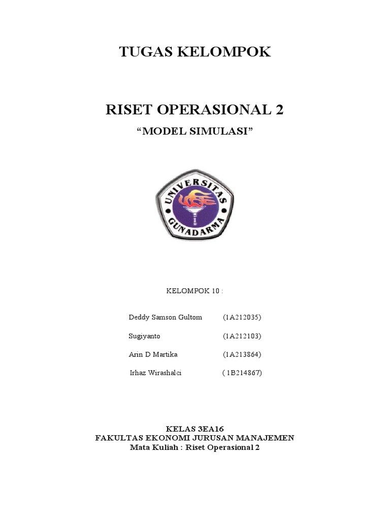Model Simulasi dalam Riset Operasional | PDF | Bisnis | Komputer