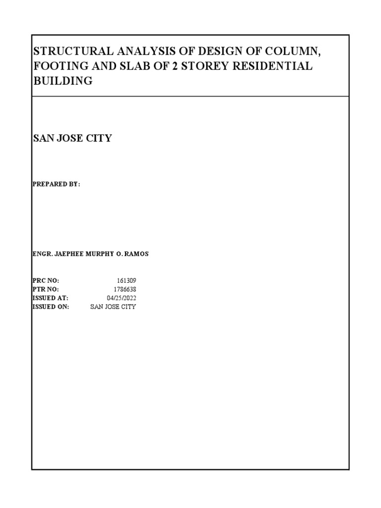 Structural Analysis Sample | PDF | Architectural Design | Architecture