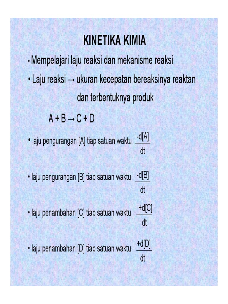 KINETIKA REAKSI KIMIA | PDF