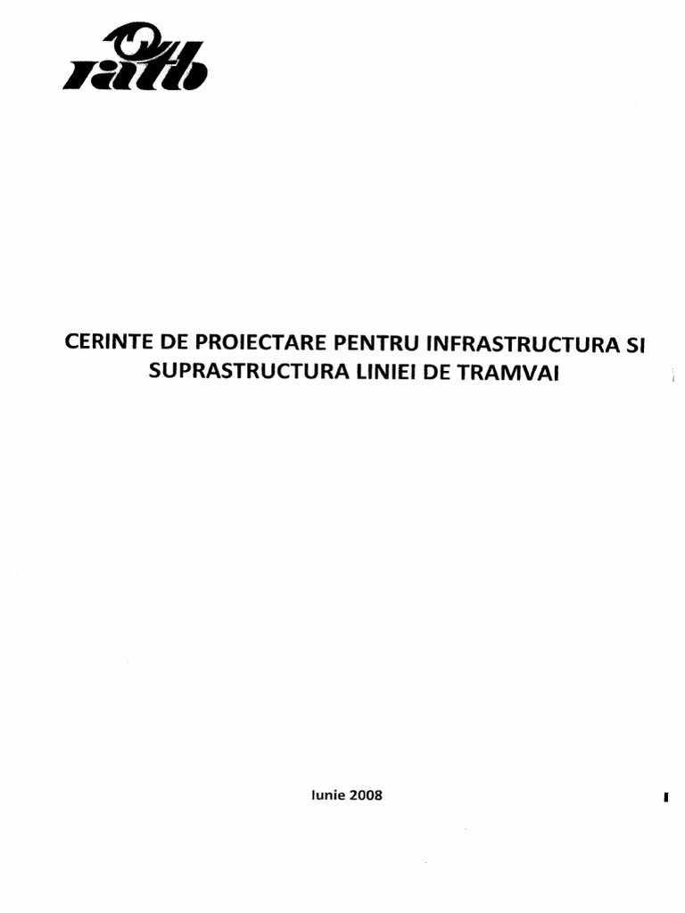 Proiectarea Liniilor de Tramvai RATB (2011) | PDF
