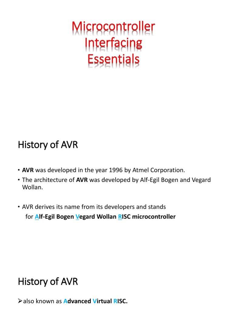 Microcontroller Interfacing Essentials | PDF | Microcontroller ...