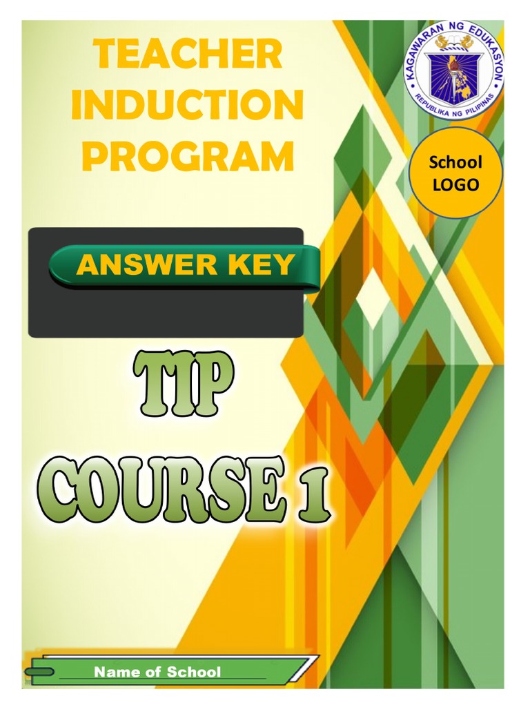 Tip Course 1 Answerkey | PDF | Teachers | Learning