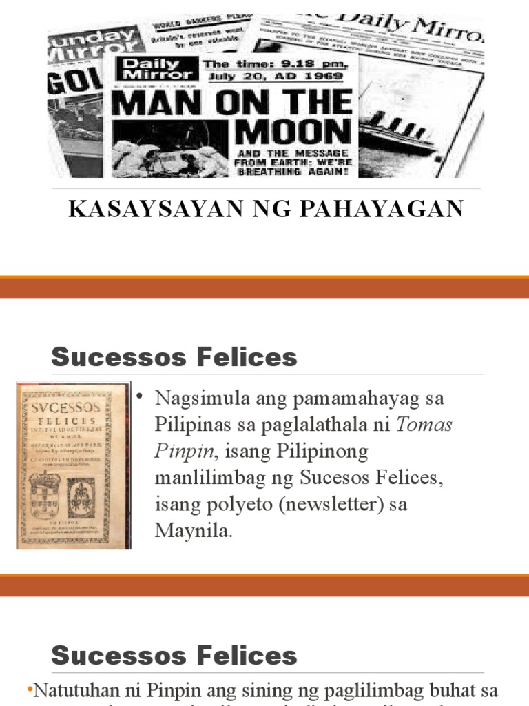 Kasaysayan NG Pahayagan | PDF
