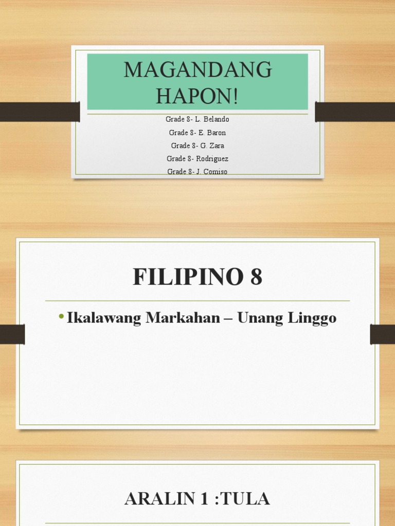 2nd Grading Modyul 1 TULA | PDF