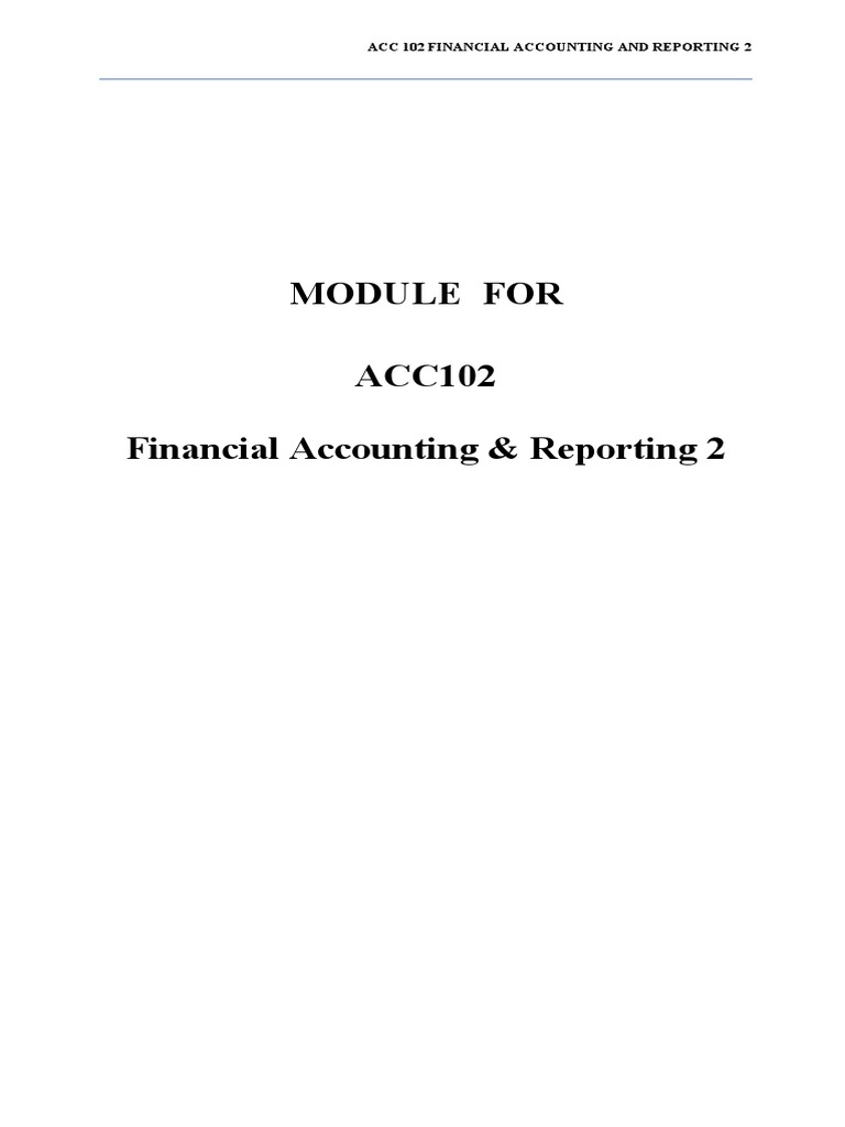Module Acc102 2nd Sem Ay2021-2022 | PDF | Debits And Credits | Partnership