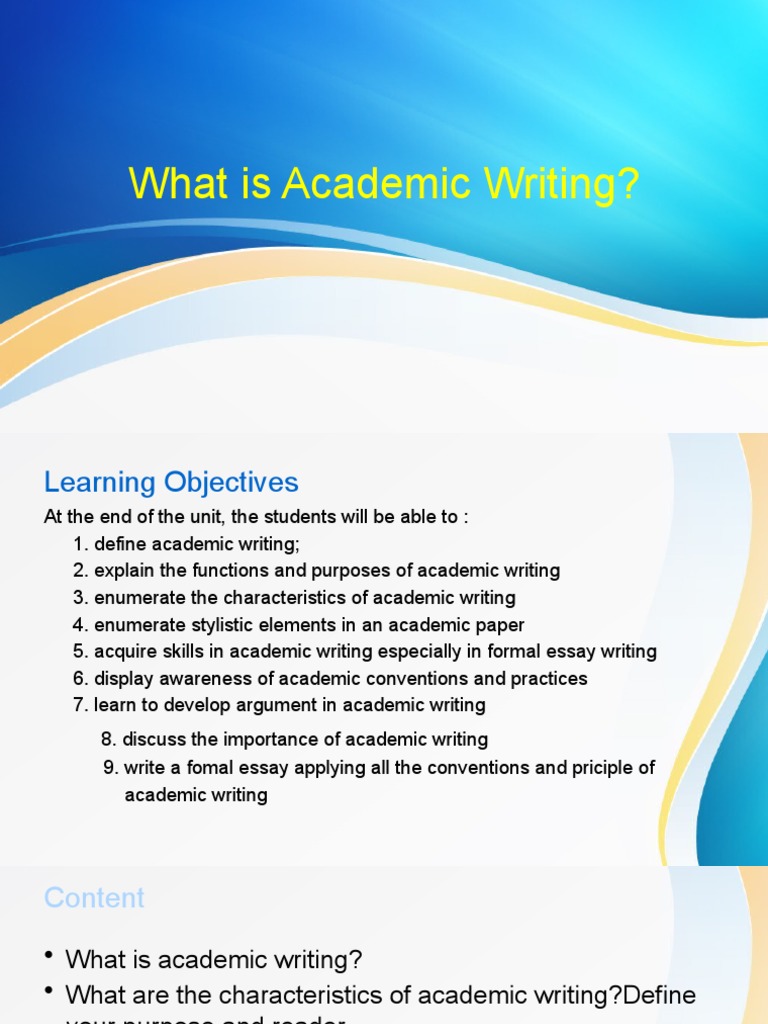 Academic Writing | Download Free PDF | Argument | Subject (Grammar)
