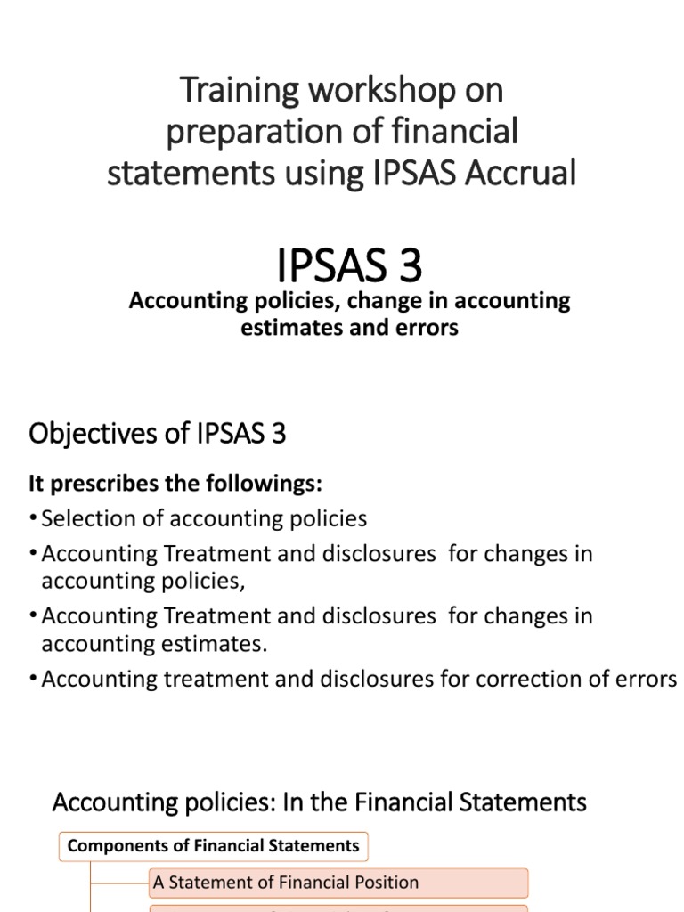 Ipsas 3 Accouting Policies, Changes in Accouting Policies | PDF | Financial Statement | Accounting