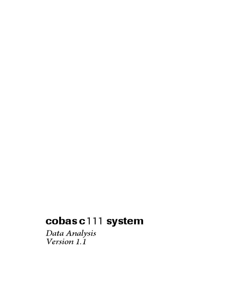 Cobas c111 | PDF | Absorbance | Chemical Kinetics
