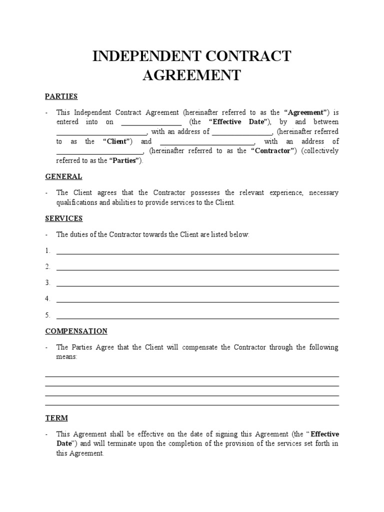 Independent-Contractor-Agreement-Template-Signaturely | PDF ...