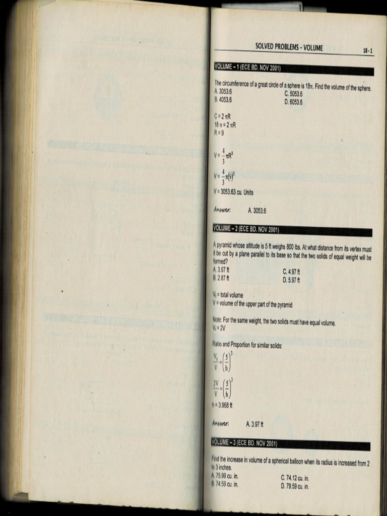 Solid & Analytic Geometry Solved Problems | PDF