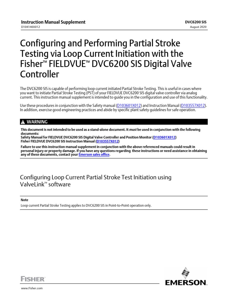 Im Supplement Configuring Performing Partial Stroke Testing Via Loop ... Im Supplement Configuring Performing Partial Stroke Testing Via Loop ...