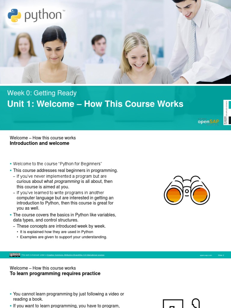 Unit 1: Welcome - How This Course Works: Week 0: Getting Ready | PDF | Computer Programming ...