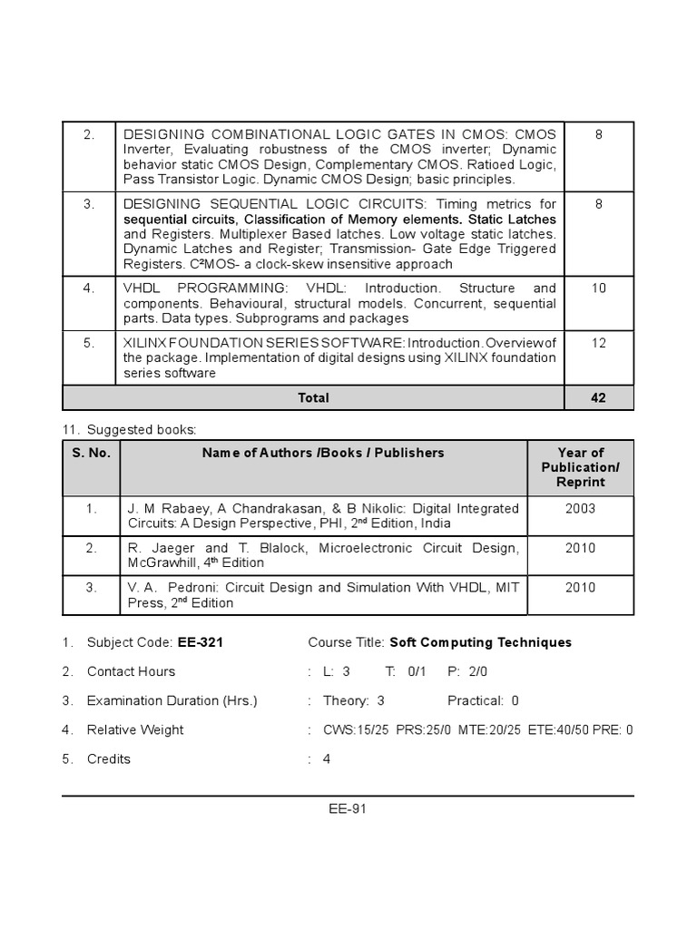 EE321 - Soft Computing Techniques Syllabus | PDF | Fuzzy Logic | Logic Gate
