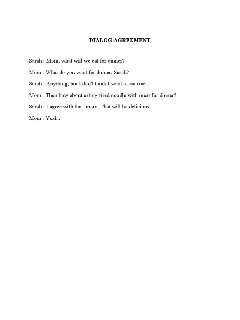 Dialog Agreement | PDF