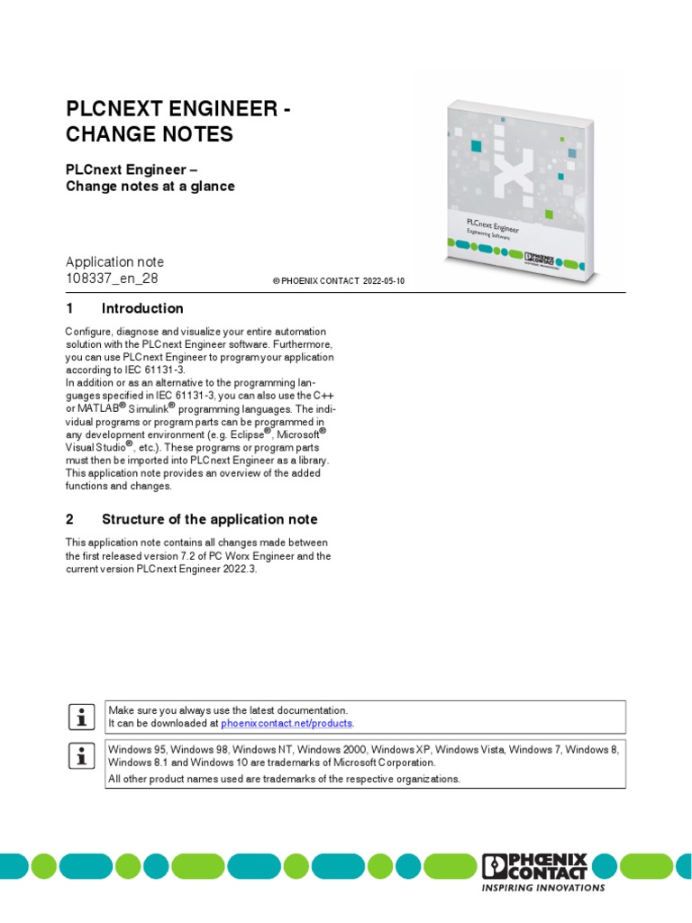 Ah en Plcnext Engineer Change Notes 108337 en 28 | PDF | Microsoft ...