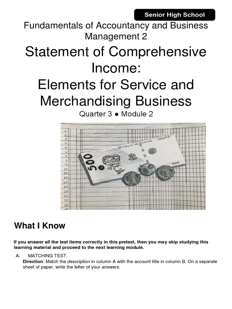 FABM2 Q3 Module 2 Statement of Comprehensive Income | PDF | Expense ...