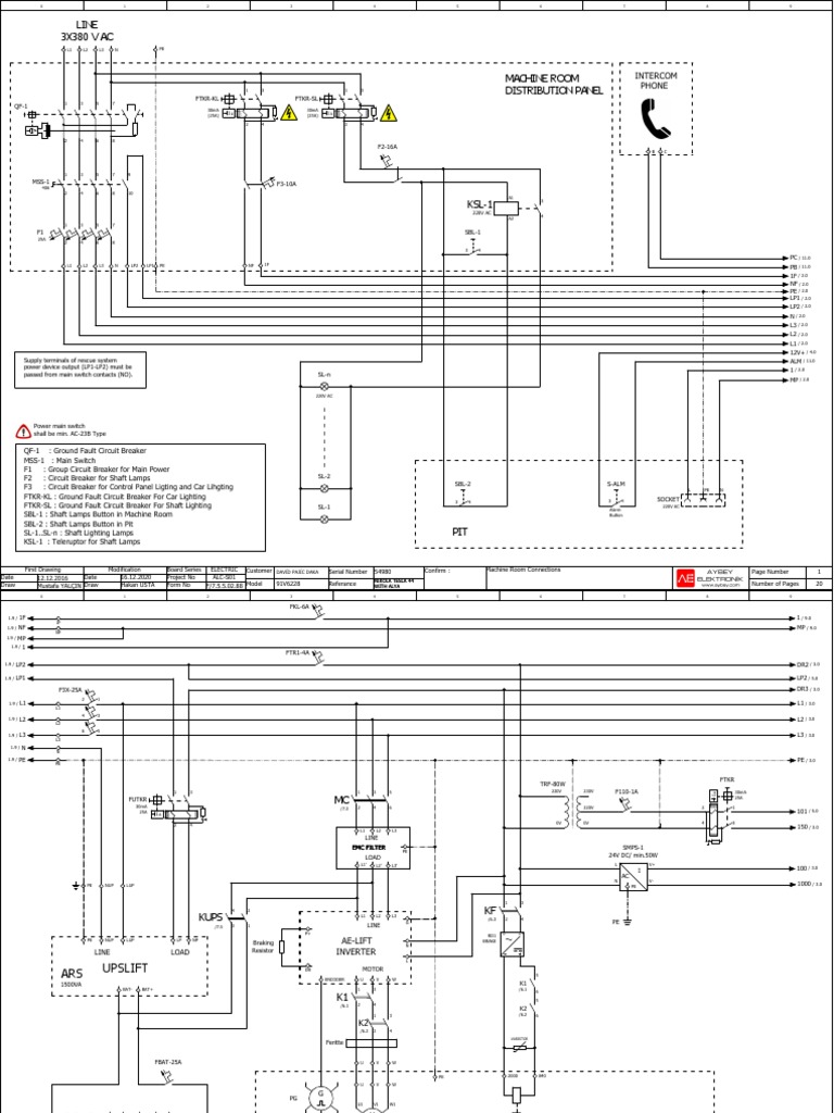 ALC Geared Application Electrical Diagram | PDF | Switch | Power (Physics)