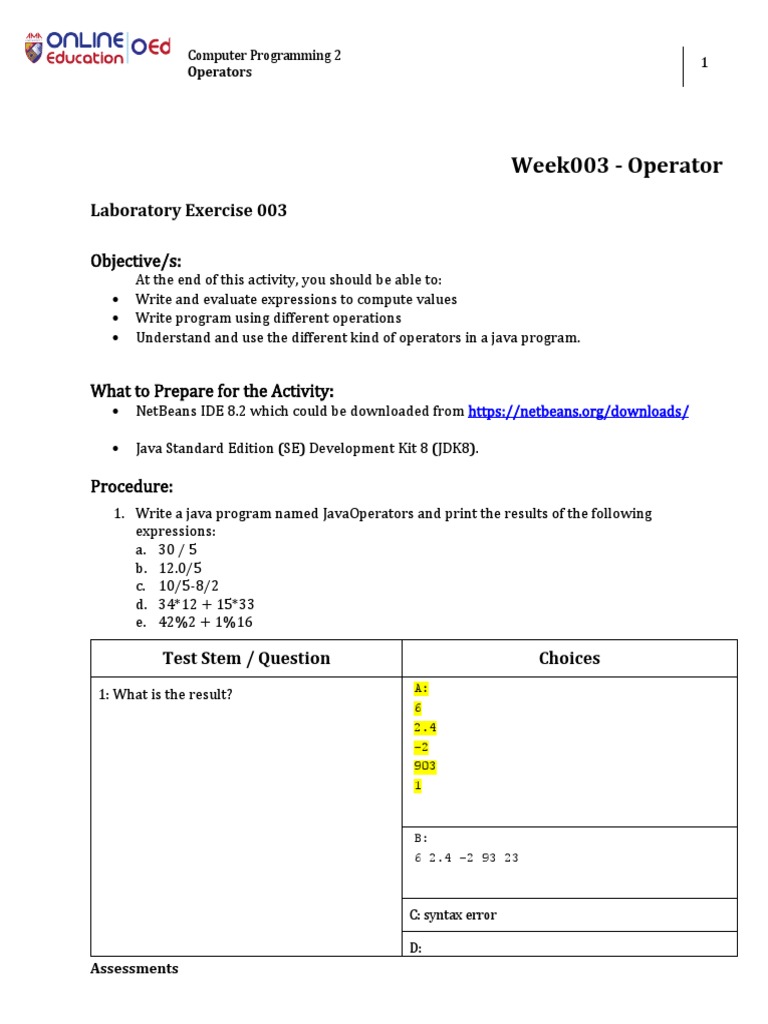 Answer Week003 Labex1 | PDF | Boolean Data Type | Programming