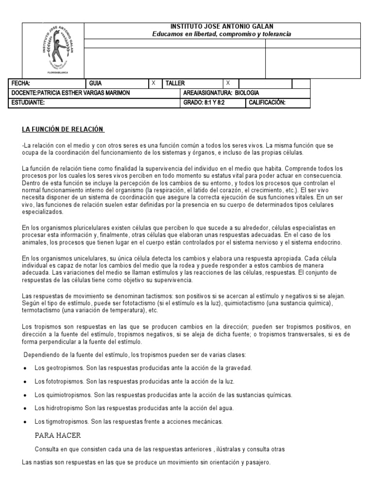 Instituto Jose Antonio Galan | PDF | Biología Celular) | Organismos