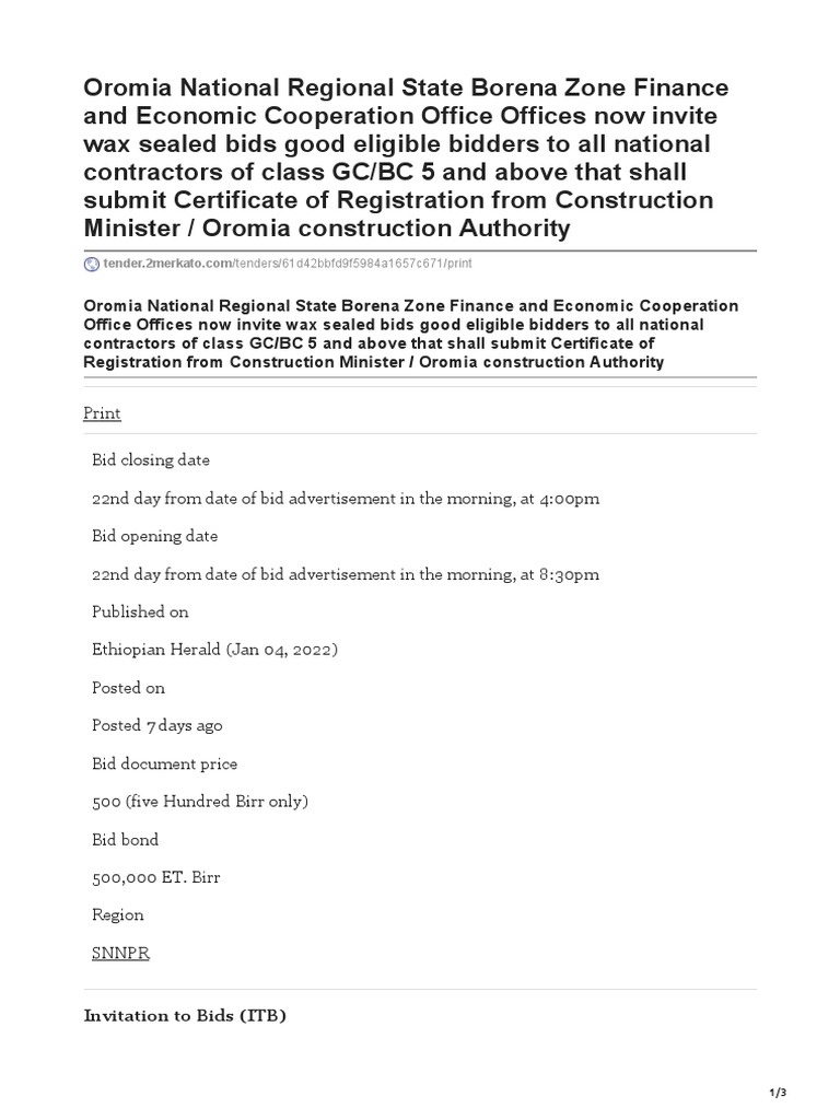 Oromia National Regional State Borena Zone Finance and Economic ...