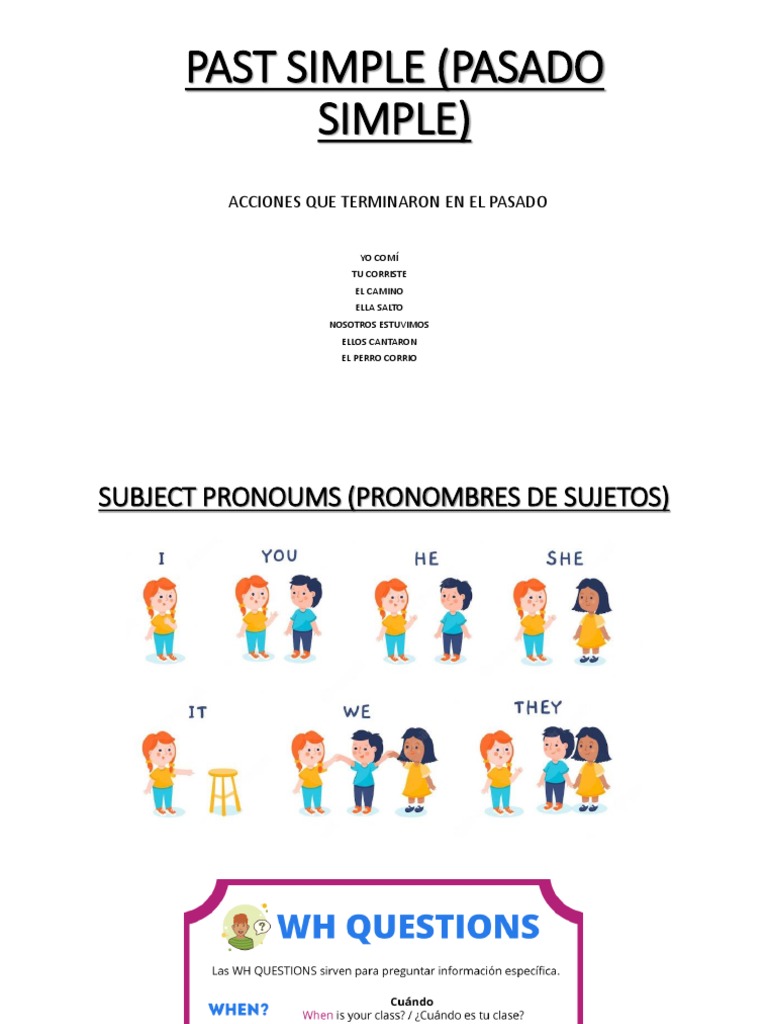 Past Simple Tense in Spanish Grammar | PDF | Linguistics | Grammar