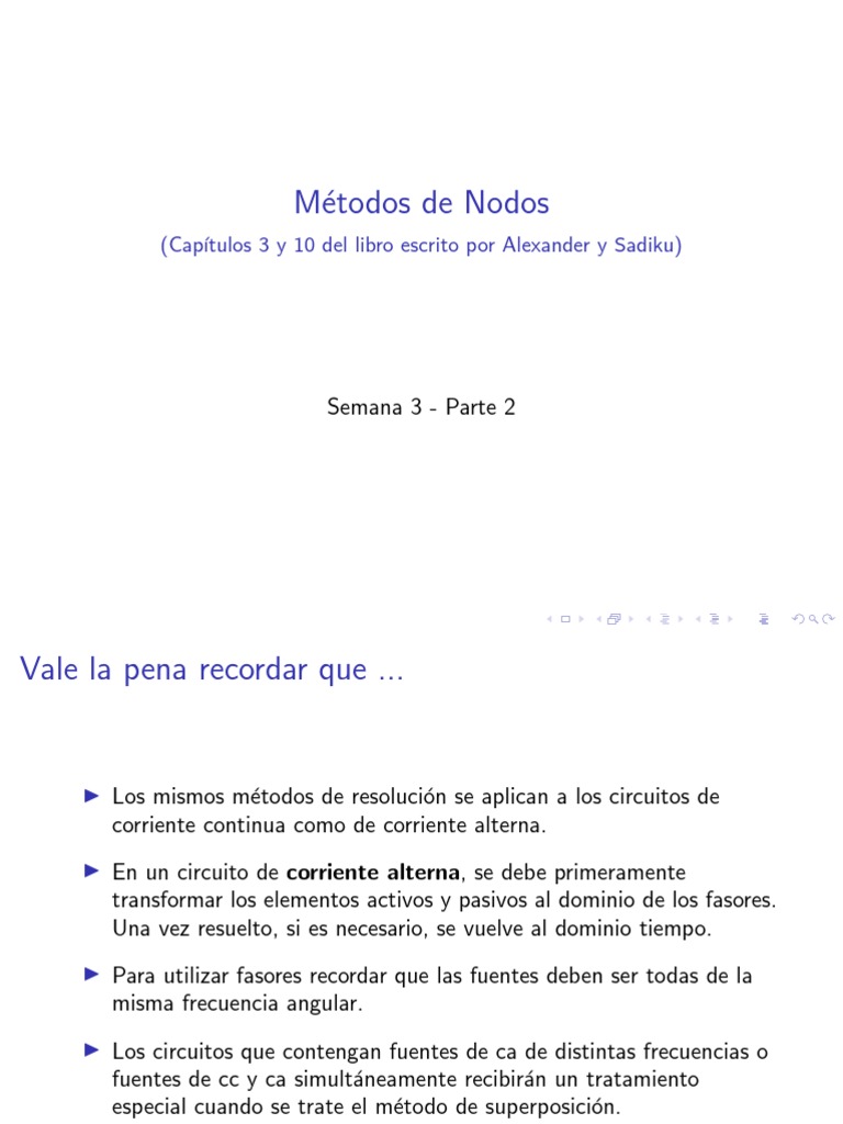 Nodos | PDF | Ecuaciones | Matriz (Matemáticas)