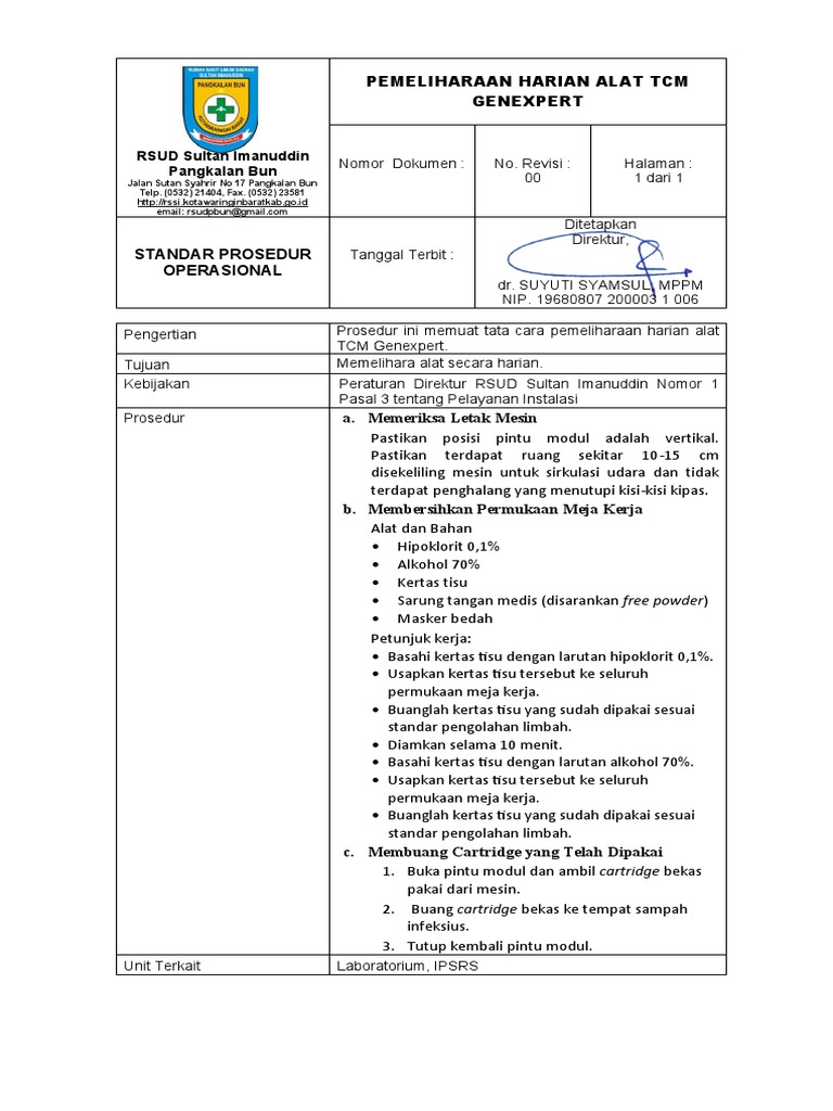 Pemeliharaan Alat TCM Genexpert | PDF