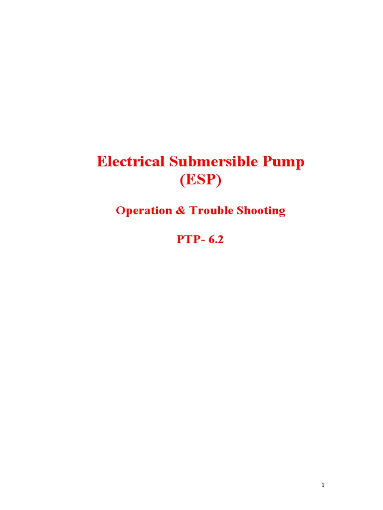 ESP Operation and Troubleshooting Guide | PDF | Electric Motor ...