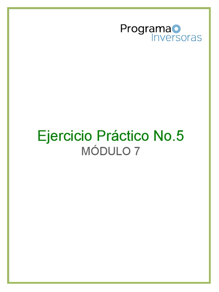 Ejercicio PR Ctico No.5 | PDF