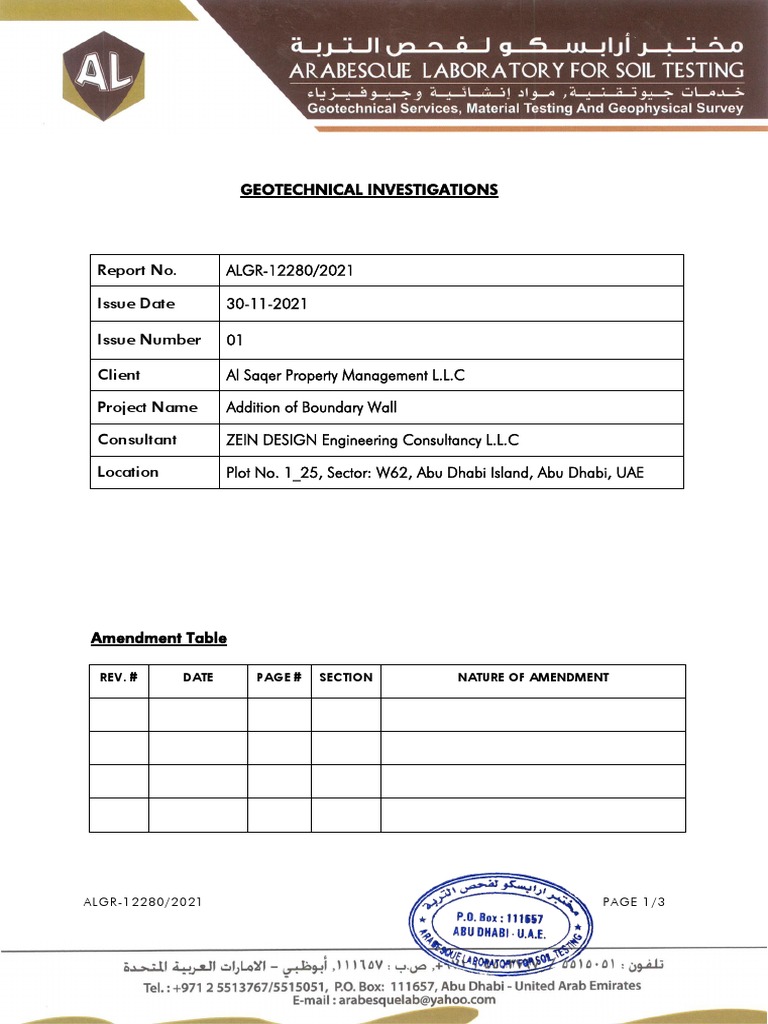 Z-156-Soil Investigation Report | PDF | Deep Foundation | Geotechnical Engineering