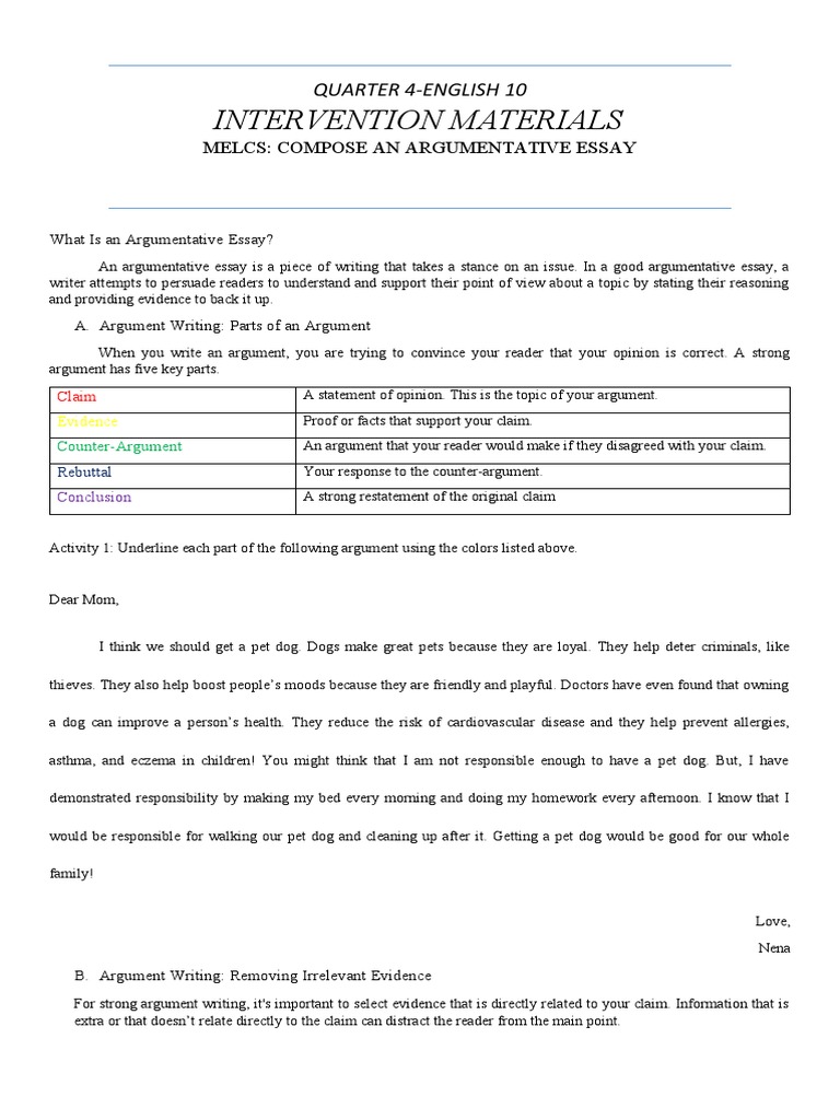 Intervention Activity Sheet 4th | PDF | Reason | Sleep