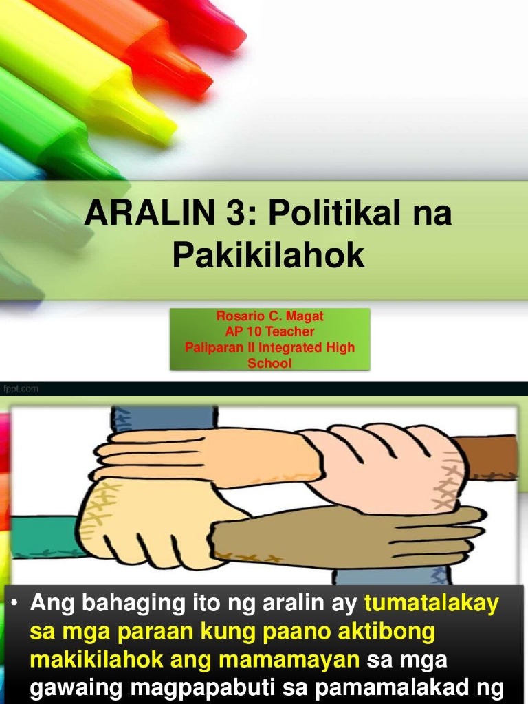 Politikal Na Pakikilahok WK 5 6 | PDF