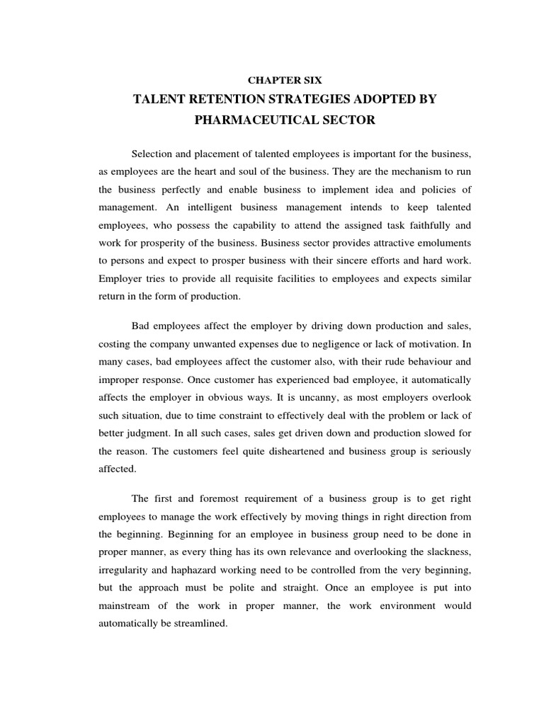 Talent Retention Pharma | PDF | Employee Retention | Employment