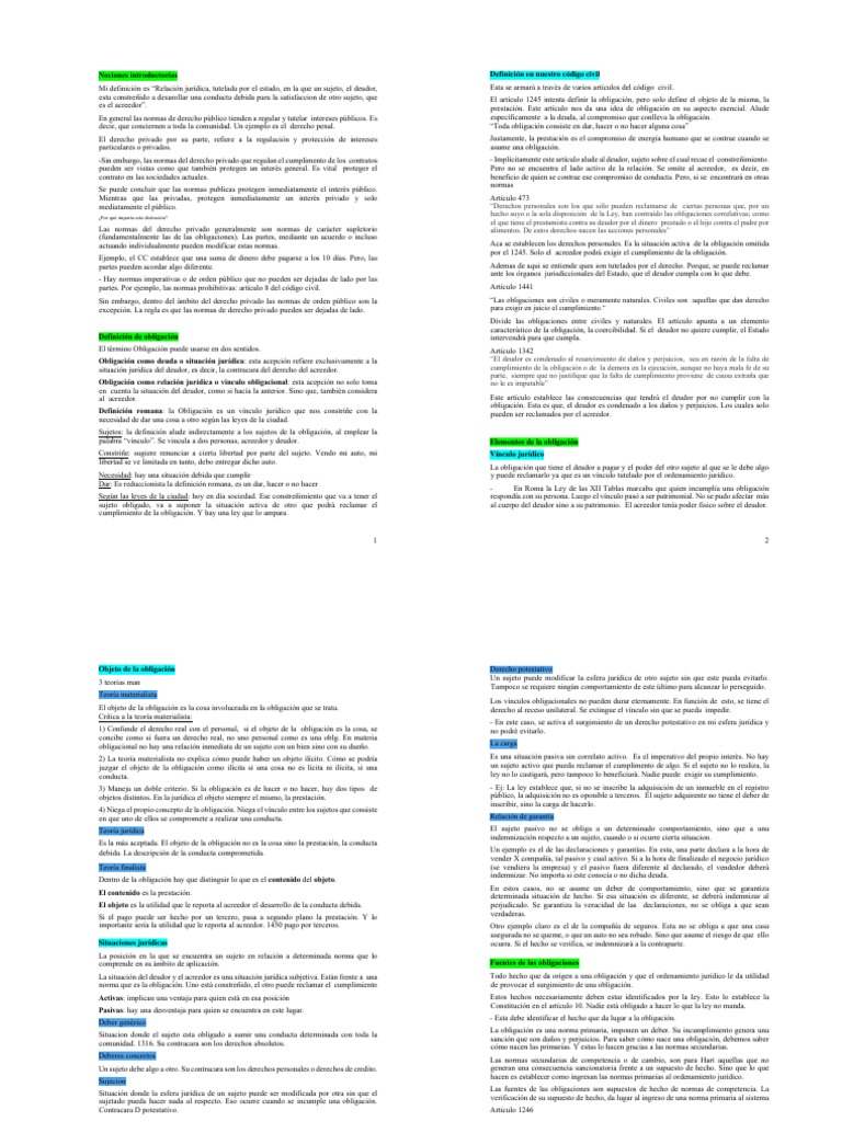 Obligaciones Examen | PDF | Pagos | Estatuto de limitaciones