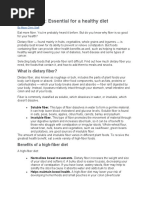 Modified Fibre Diet For The Prevention of Bowel Obstruction: My ...