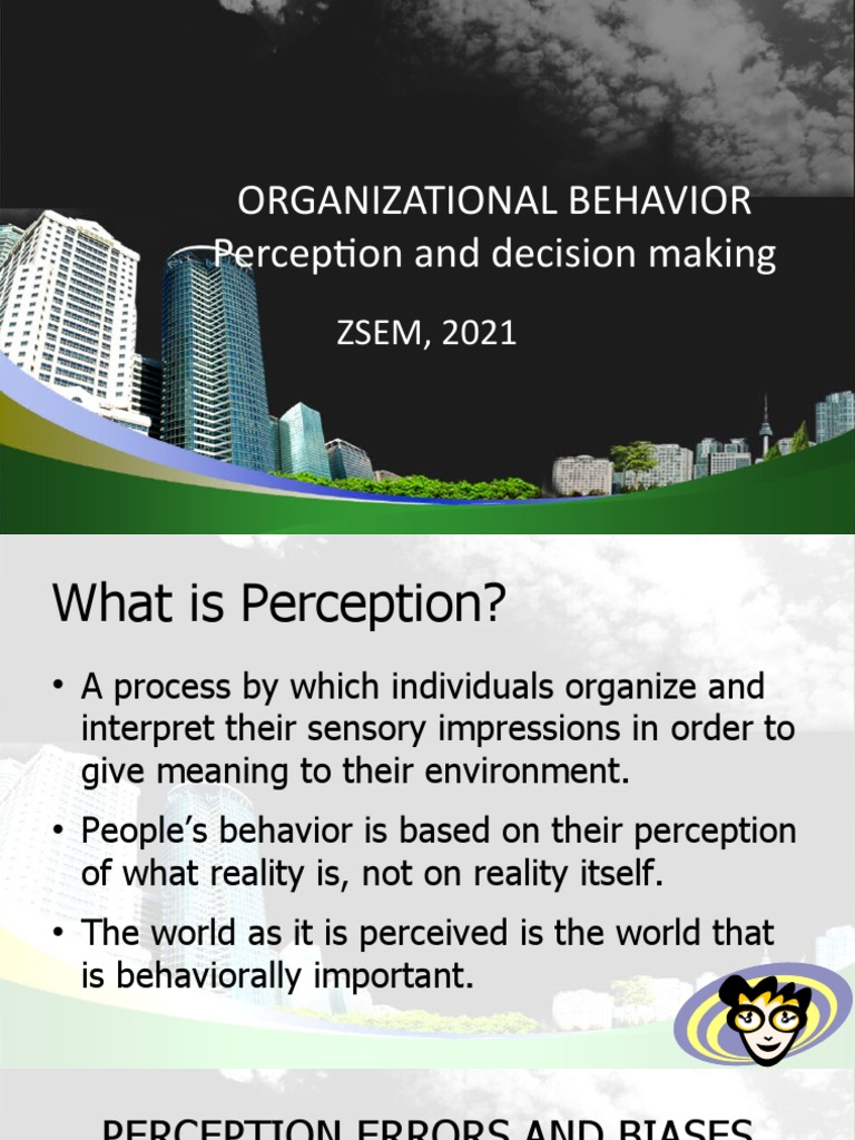 5 - Perception and Individual Decision Making in Organizational ...