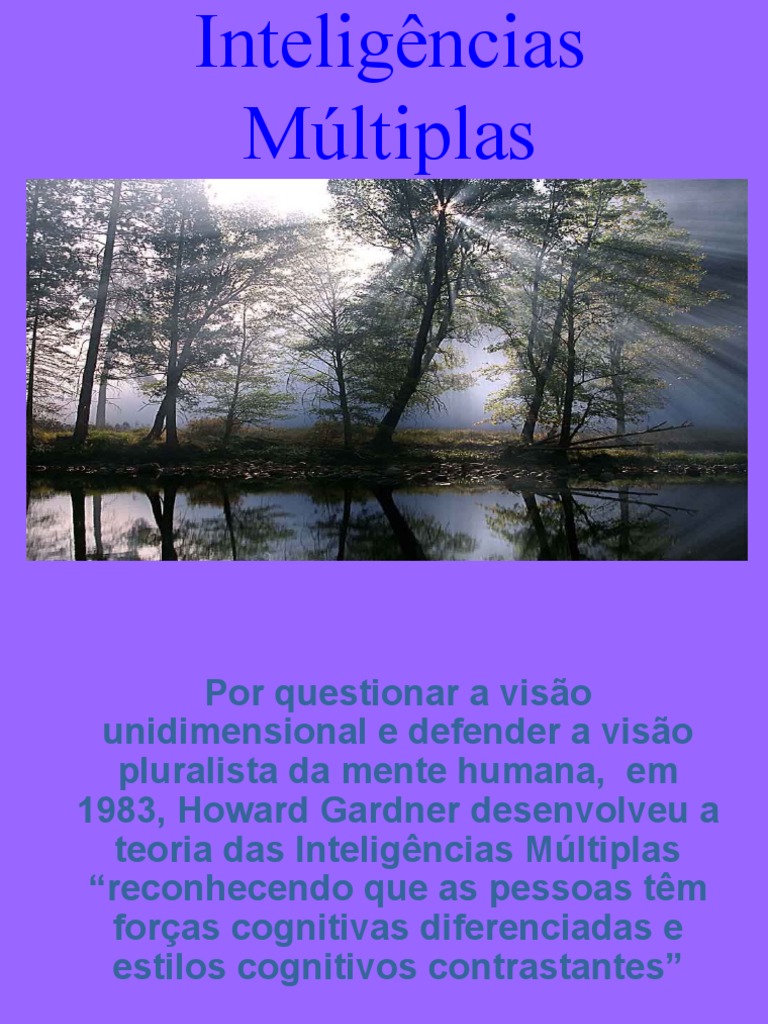 As Oito Inteligências Múltiplas segundo Howard Gardner | PDF ...