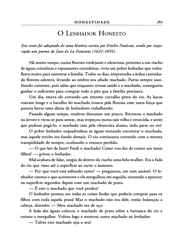 O Lenhador Honesto | PDF