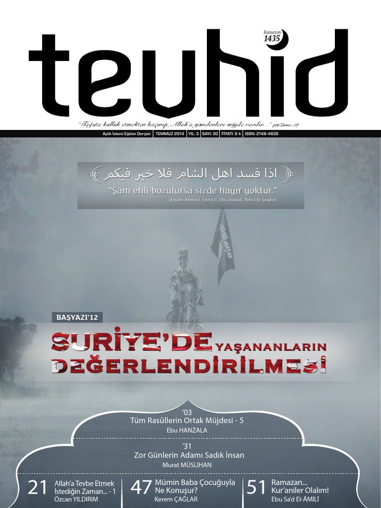 Tevhid Dergisi, Sayı 30 | PDF