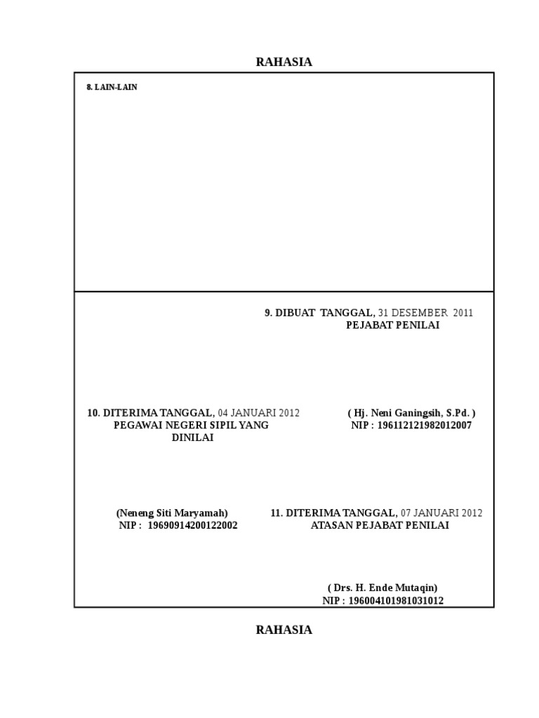 Rahasia: 8. Lain-Lain | PDF