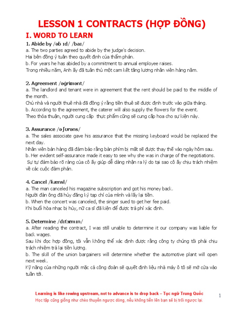 Lesson 1 Contracts | PDF