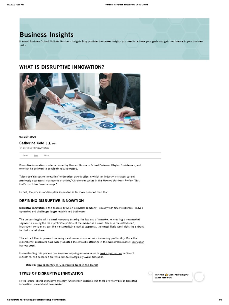 Discover What Disruptive Innovation Means and Its Two Types | PDF ...