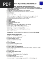Air Assault School Packing List | PDF
