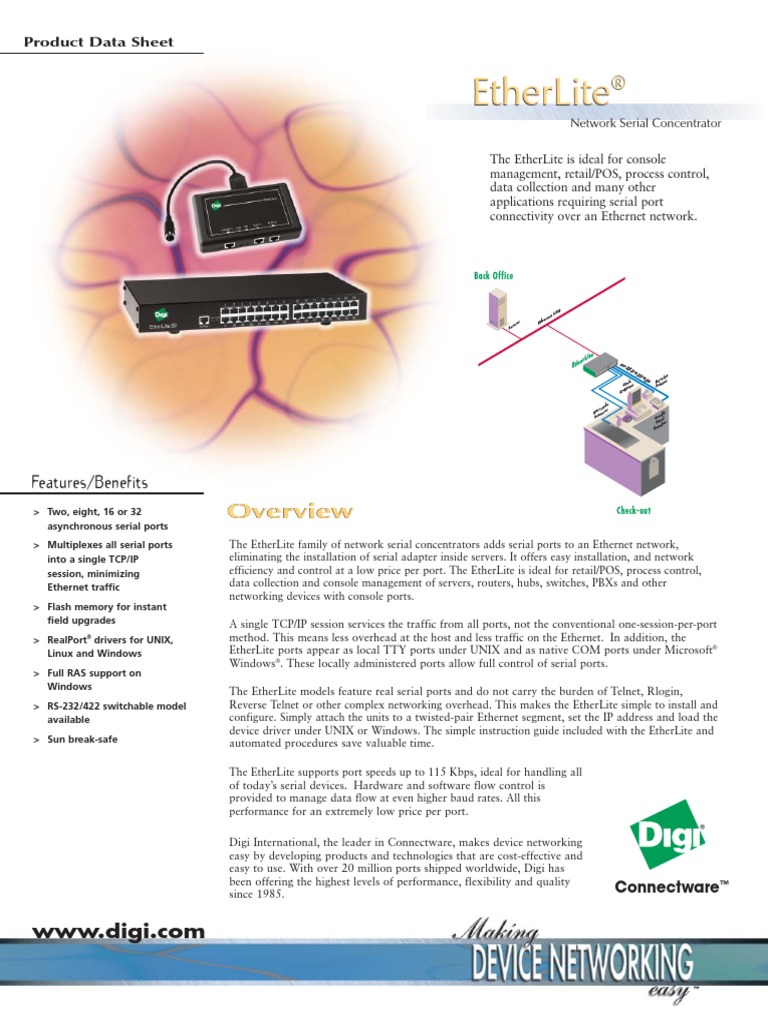 Digi TS 32 Etherlite | PDF | Computer Network | Microsoft Windows