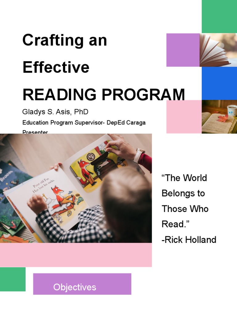 Crafting An Effective Reading Program: Gladys S. Asis, PHD | PDF | Teachers | Behavior Modification