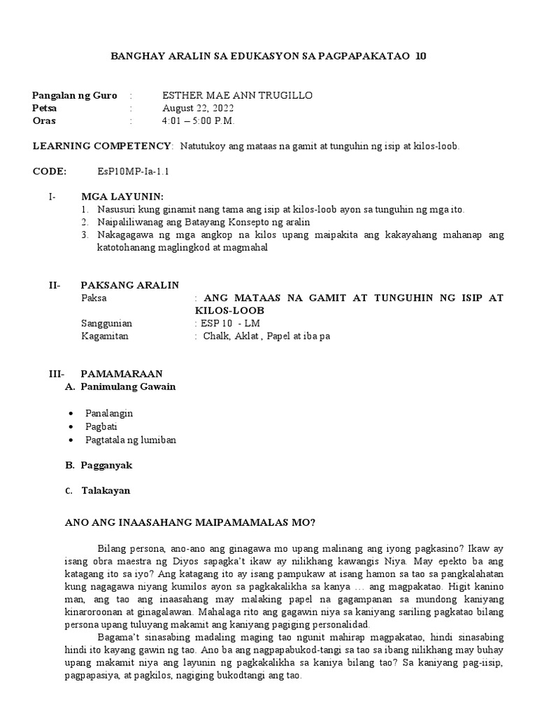 Isip at Kilos Loob | PDF
