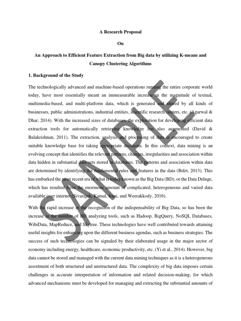 Proposal (BigData) | PDF | Cluster Analysis | Big Data