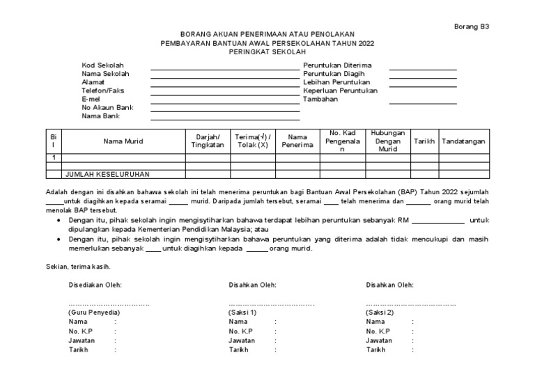 BORANG B3 | PDF