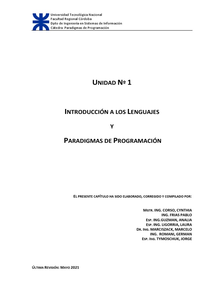 Paradigma de La Progrmación | PDF | Lenguaje de programación | Programación