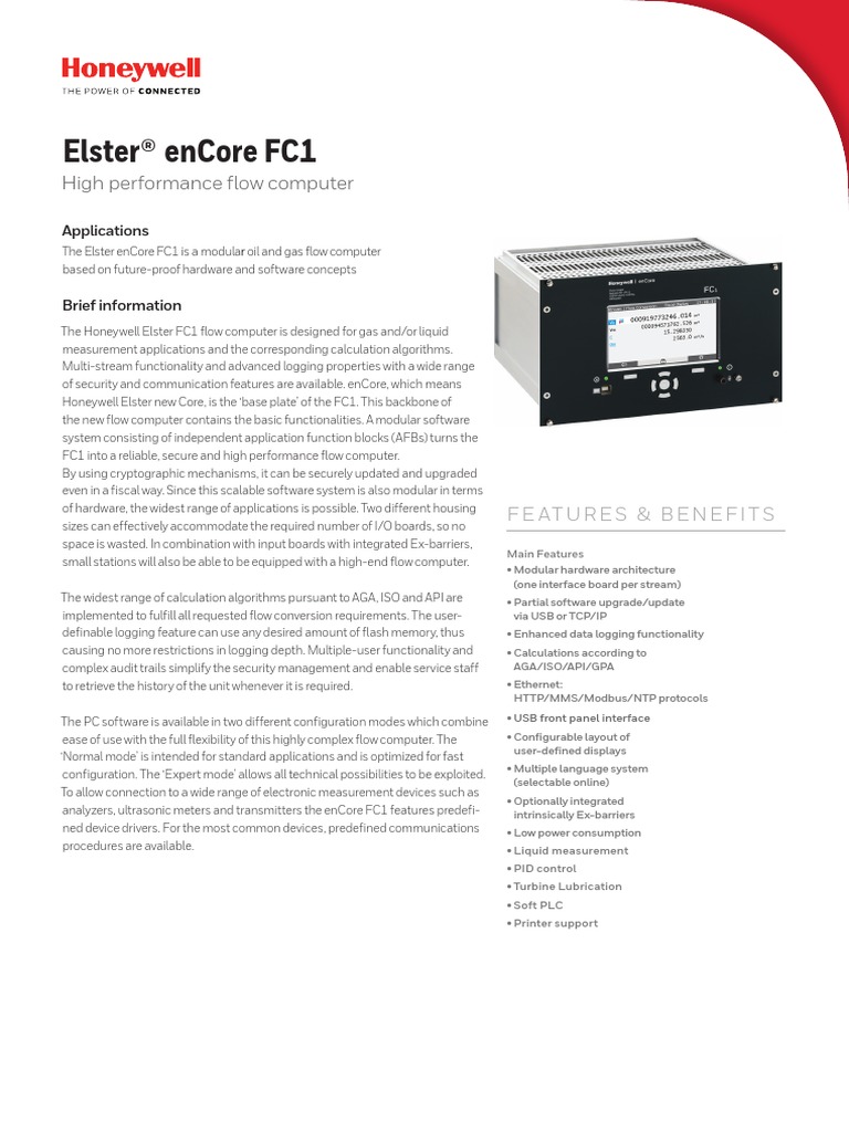 Elster ® Encore Fc1: High Performance Flow Computer | PDF | Software ...